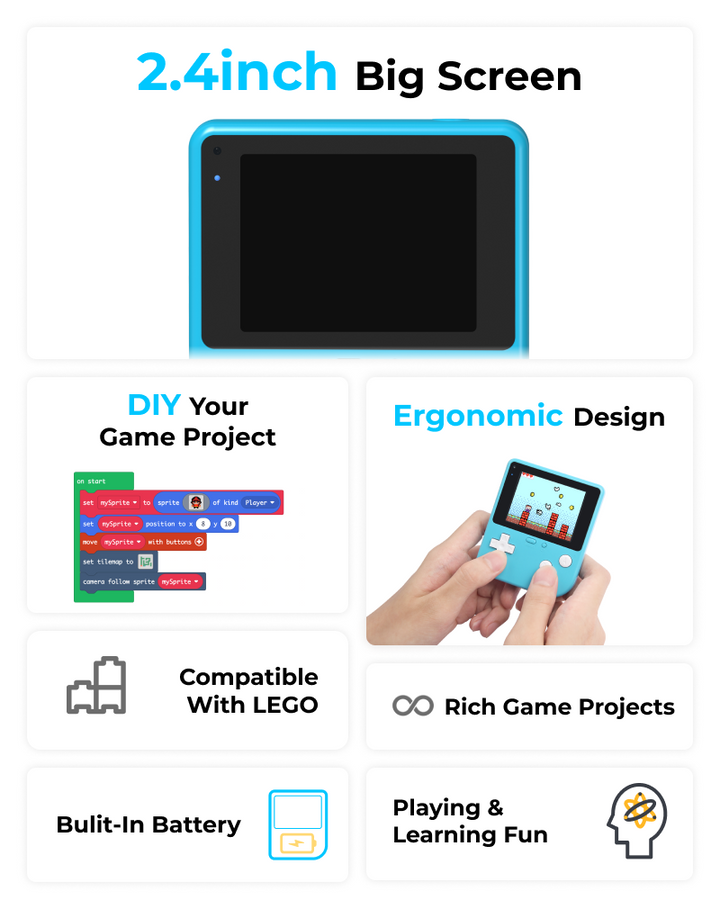 ELECFREAKS Retro Microsoft Makecode Arcade For Education, Kid Game Pro