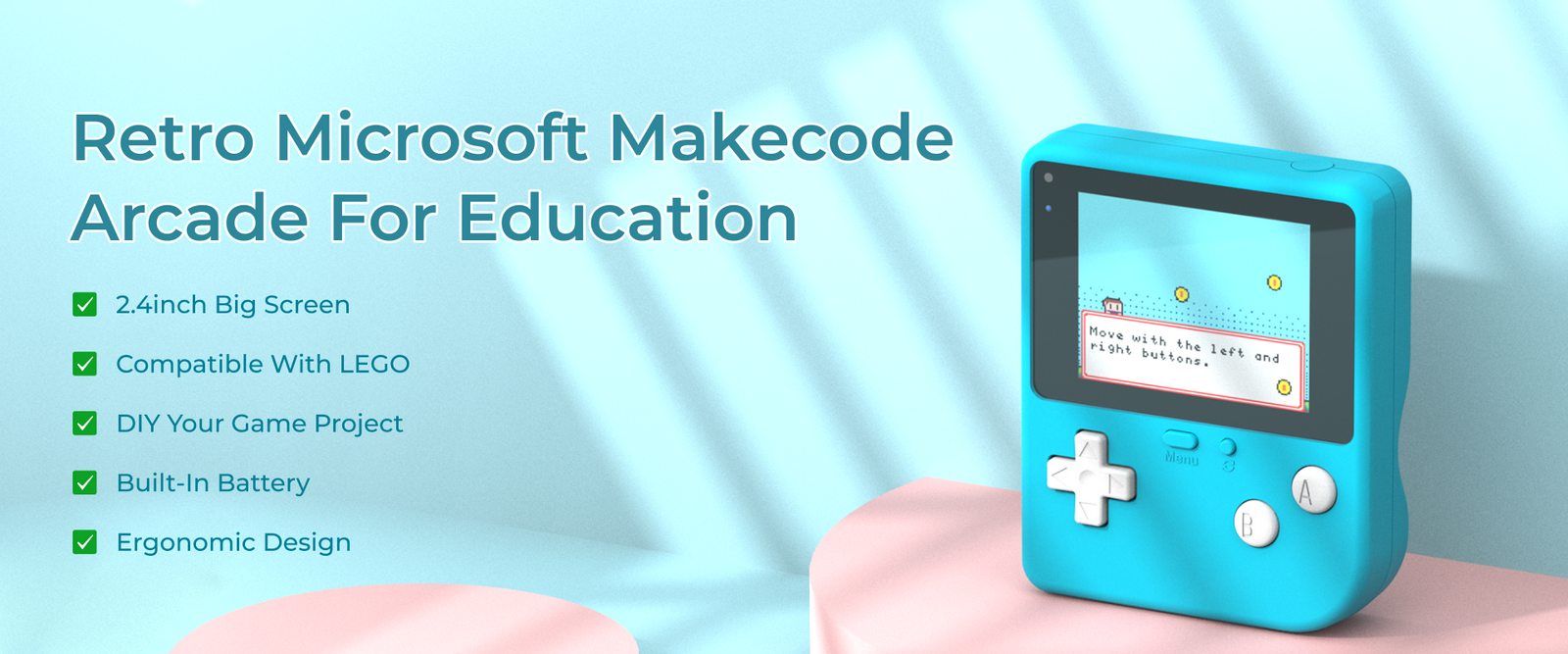 ELECFREAKS Retro Microsoft Makecode Arcade For Education, Kid Game Pro